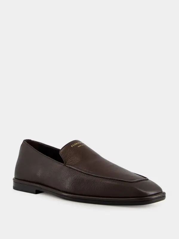 FERRAGAMO Hammered Calfskin Loafers