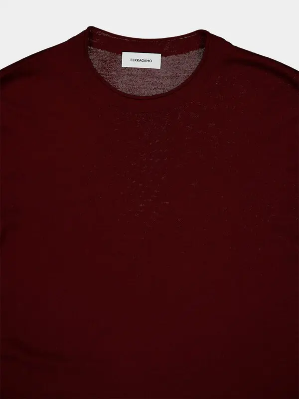 FERRAGAMO Lightweight Wool Sweater - Burgundy
