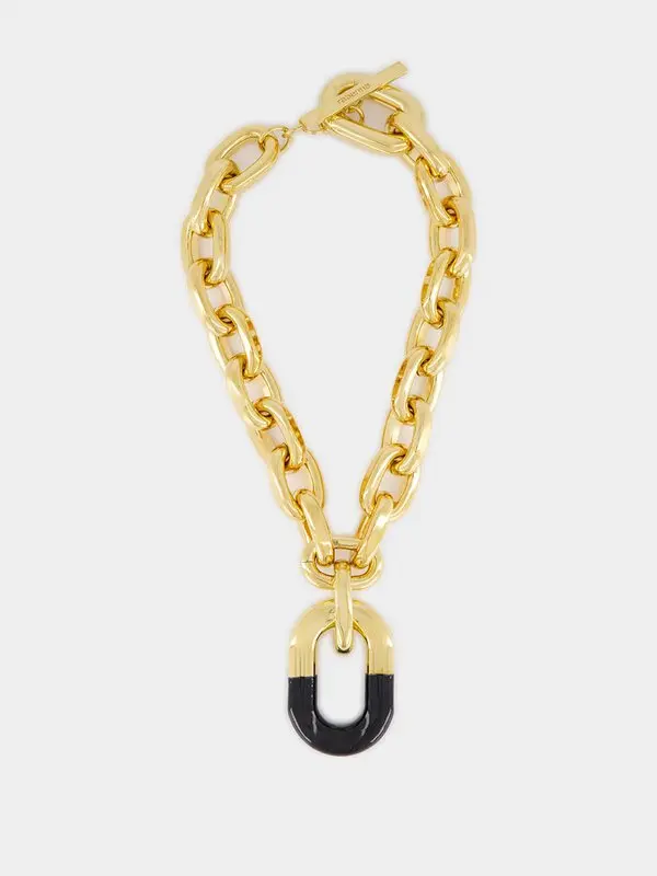 Rabanne Xl Link Pendant Necklace - Gold
