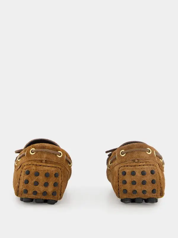 TOM FORD Suede Driver Moccasins - Brown