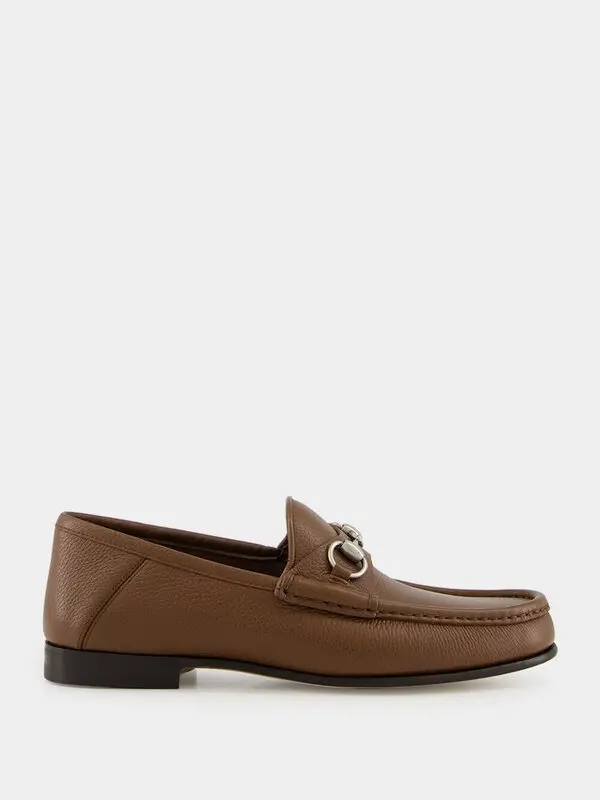 Gucci Leather Loafers - Brown