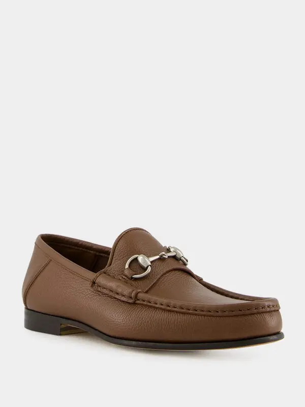 Gucci Leather Loafers - Brown