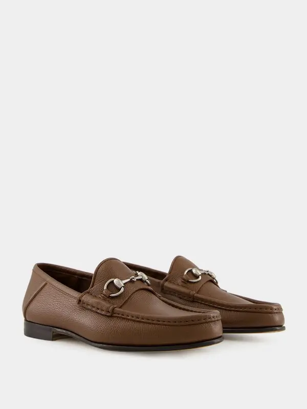 Gucci Leather Loafers - Brown