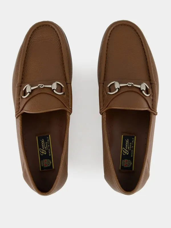 Gucci Leather Loafers - Brown