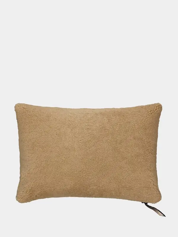 Maison De Vacances Cappuccino Bouclette Sheep Wool Cushion - Brown