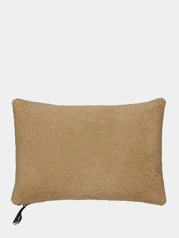 Maison De Vacances Cappuccino Bouclette Sheep Wool Cushion - Brown