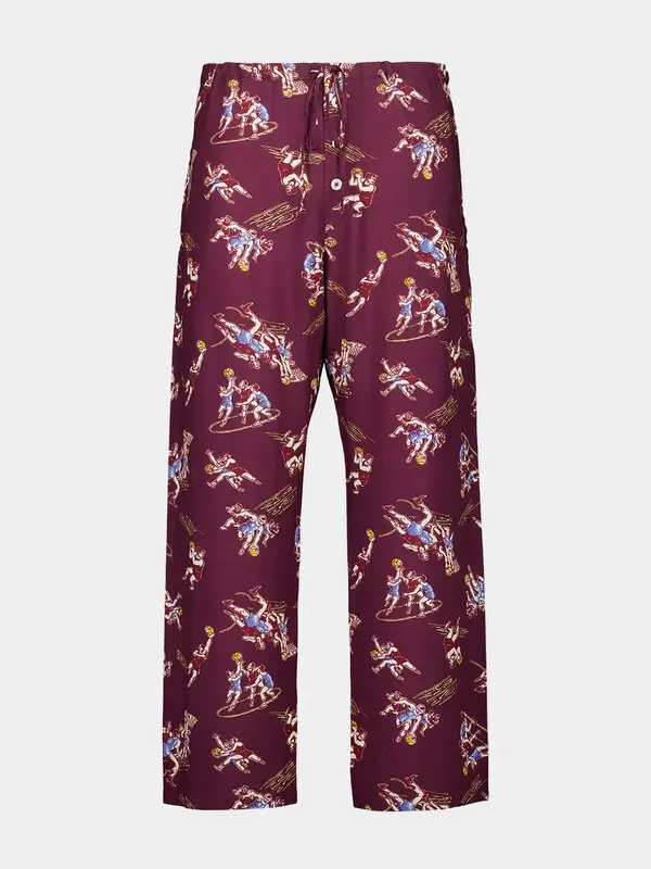 BODE Layup Printed Pajama Pants - Burgundy