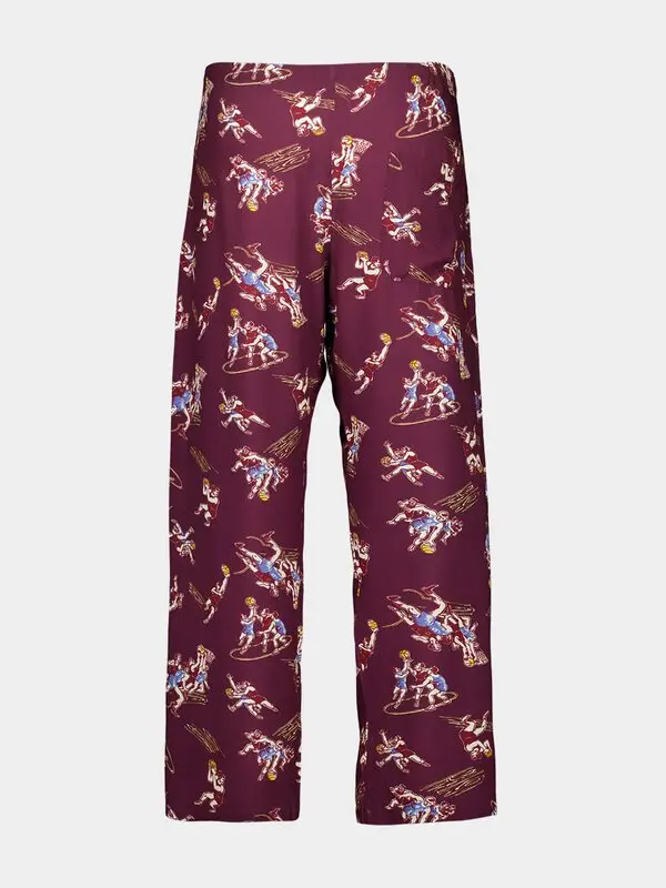 BODE Layup Printed Pajama Pants - Burgundy
