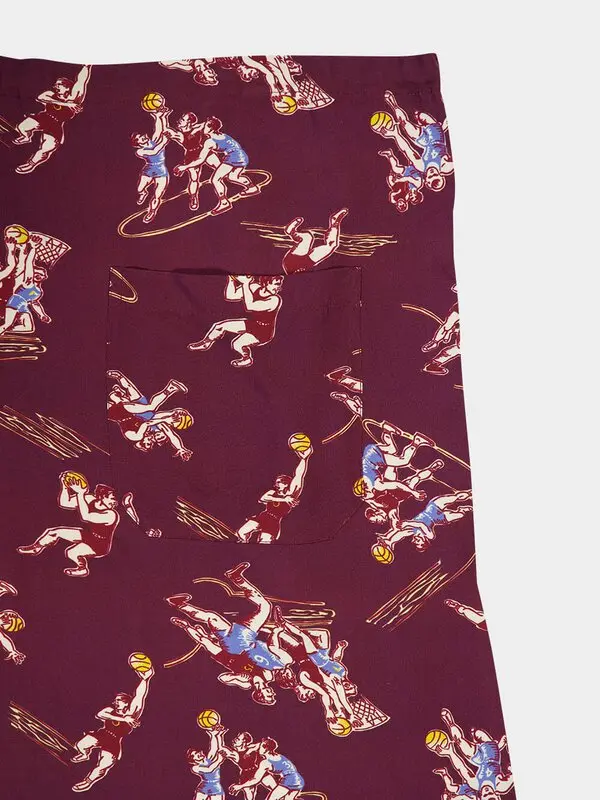 BODE Layup Printed Pajama Pants - Burgundy