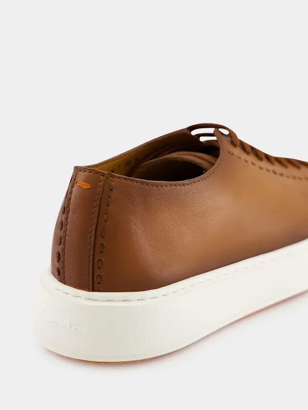 Santoni Clean Row Leather Sneakers