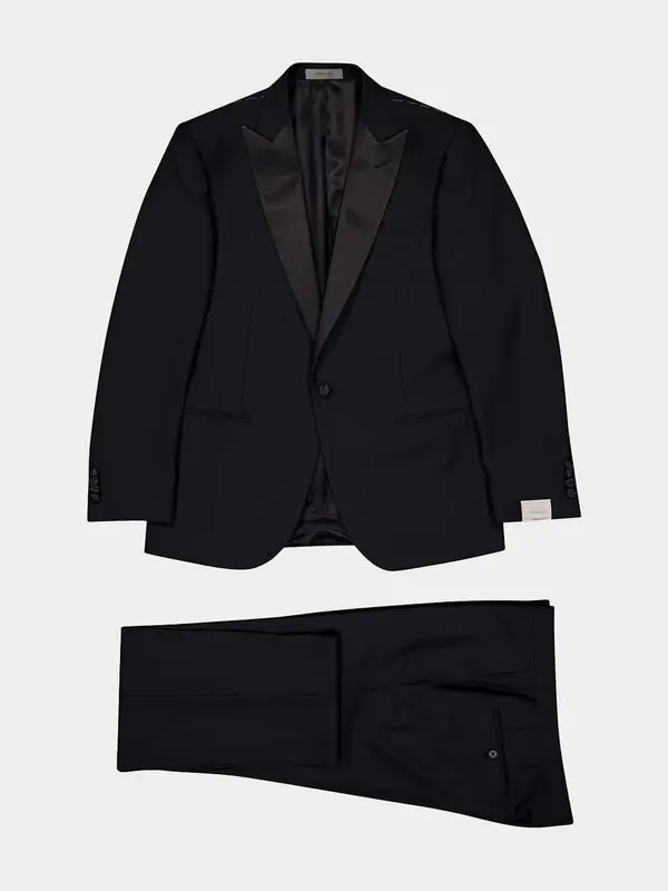 Corneliani Single-breasted Virgin-wool Suit - Black