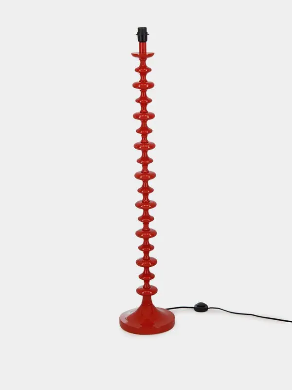 HOUSE OF CAPRICORN Freixo Brick Wood Floor Lamp Base - Burgundy