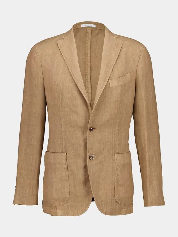 Boglioli Sand Linen Suit - Brown