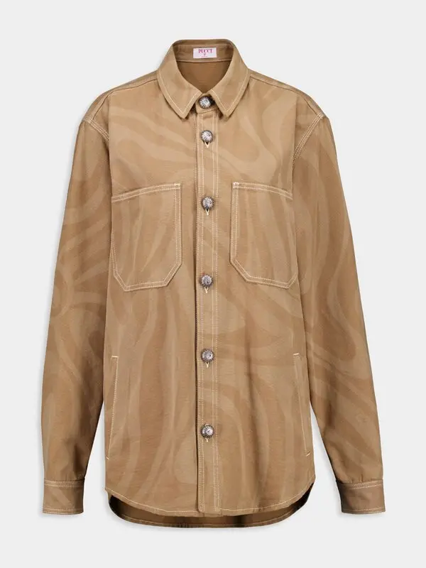 Emilio Pucci Marmo Print Canvas Jacket