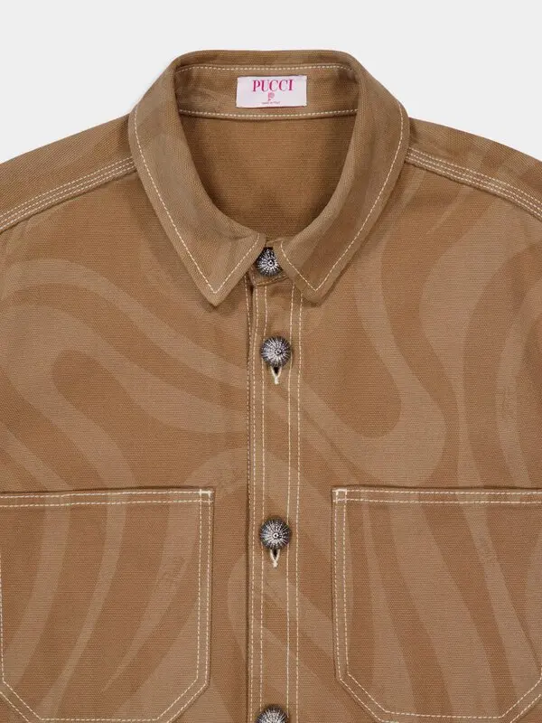Emilio Pucci Marmo Print Canvas Jacket