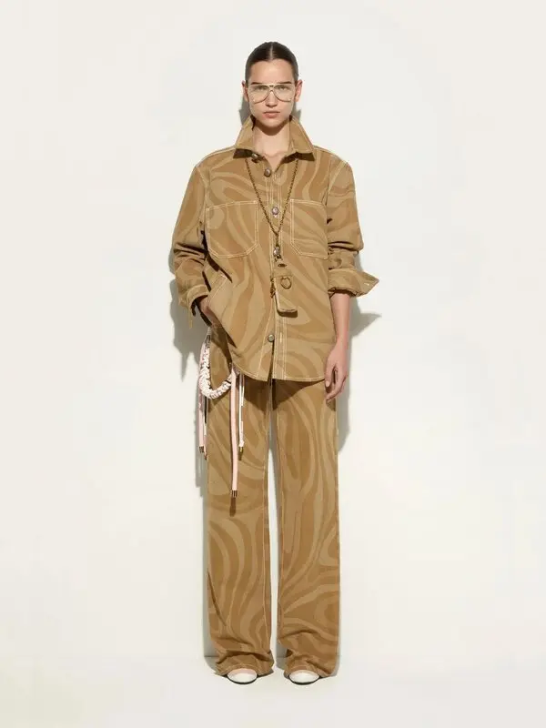 Emilio Pucci Marmo Print Canvas Jacket - Brown