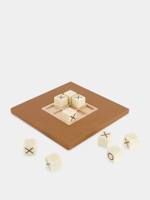 Hector Saxe Paris Leather Tic Tac Toe Game