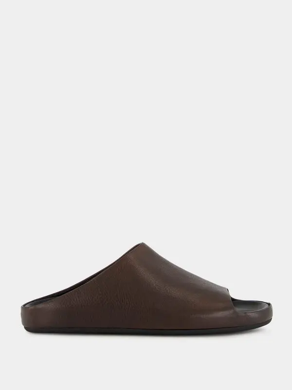 Officine Creative Babouche 002 Leather Mule Sandals - Brown