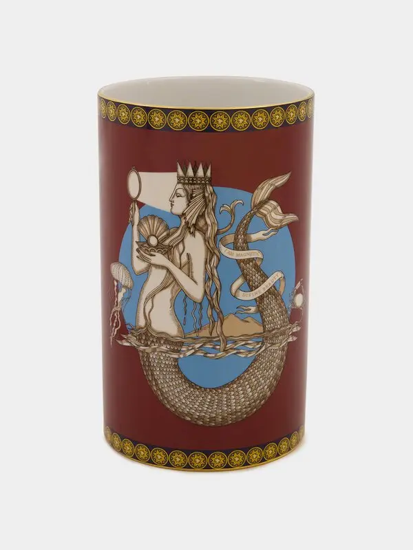 La DoubleJ The Mermaid Small Pillar Vase - Burgundy