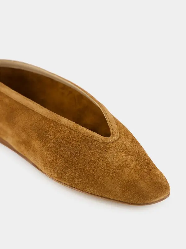 Le Monde Beryl Luna Slipper In Suede - Brown