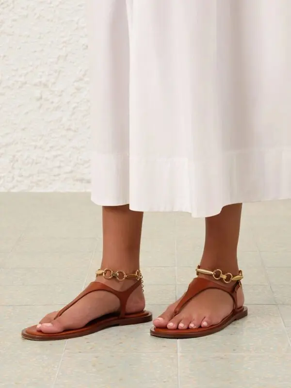 Zimmermann Wild Leather Sandal