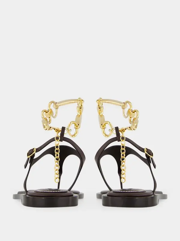 Zimmermann Wild Leather Sandal - Brown