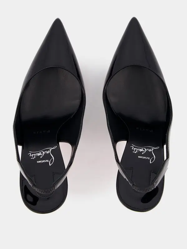 CHRISTIAN LOUBOUTIN Hot Chick Sling 100 Mm Leather Pumps - Black