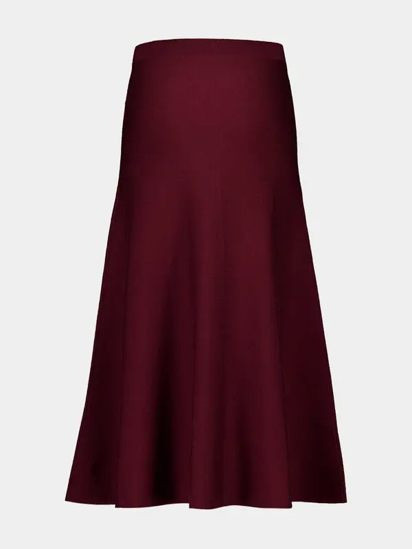 Gabriela Hearst Deep Bordeaux Freddie Knit Midi Skirt