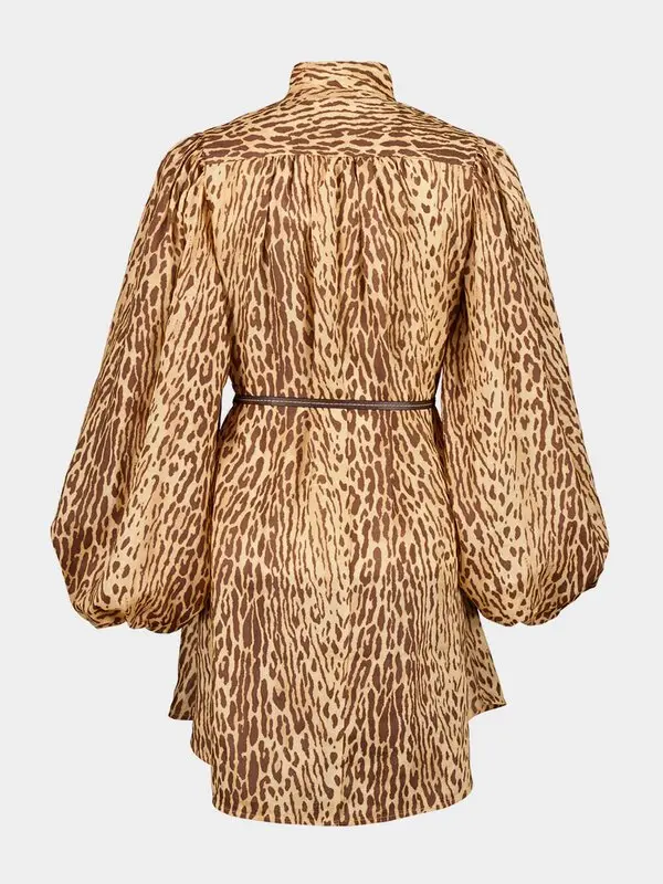 Zimmermann Cascadian Tunic Mini Dress - Brown