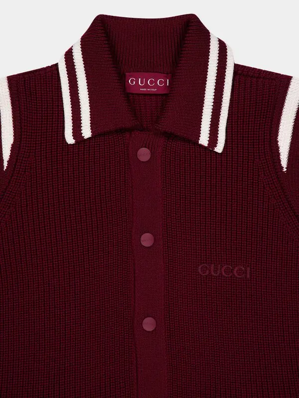 Gucci Knit Cardigan - Burgundy