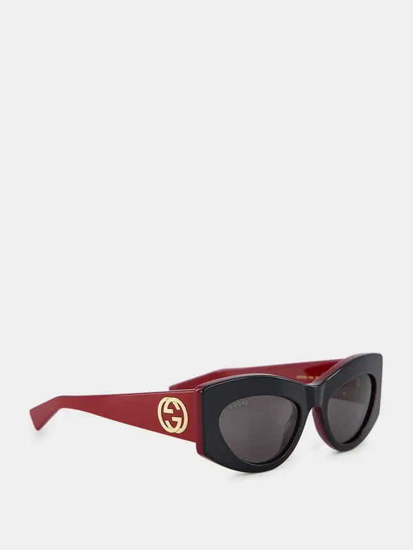 Gucci Cat-eye Frame Sunglasses - Burgundy