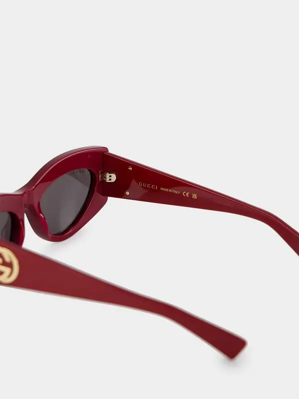Gucci Cat-eye Frame Sunglasses - Burgundy