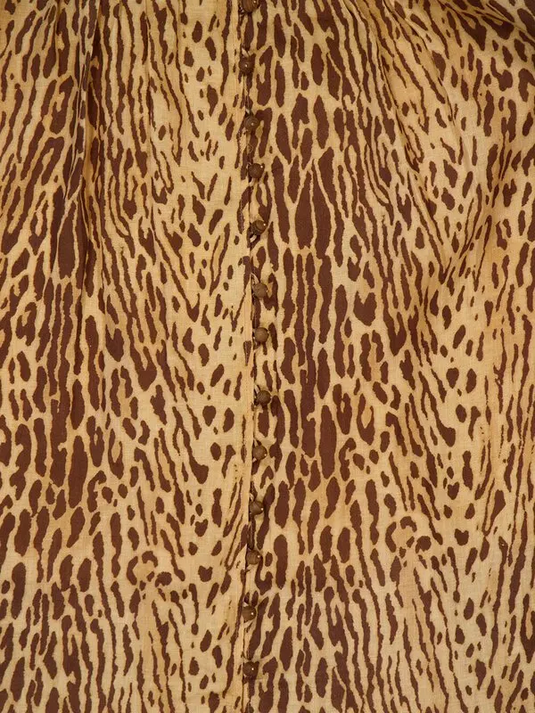 Zimmermann Cascadian Plunge Midi Dress - Brown