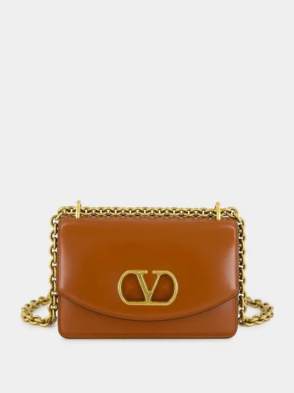 Valentino Garavani Small Leather Shoulder Bag - Brown