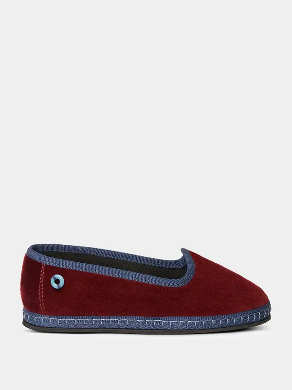 PIEDATERRE Modigliani Bicolore Flats - Burgundy
