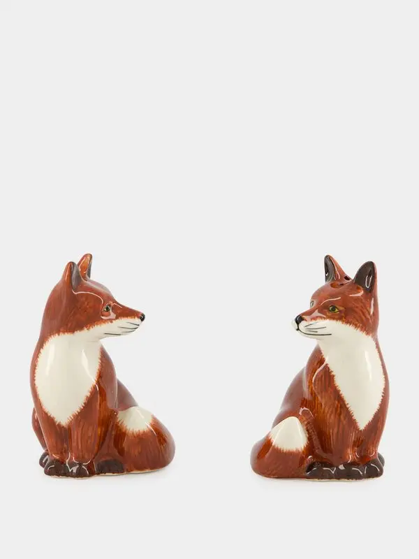 QUAIL CERAMICS Fox Salt And Pepper Set - Brown