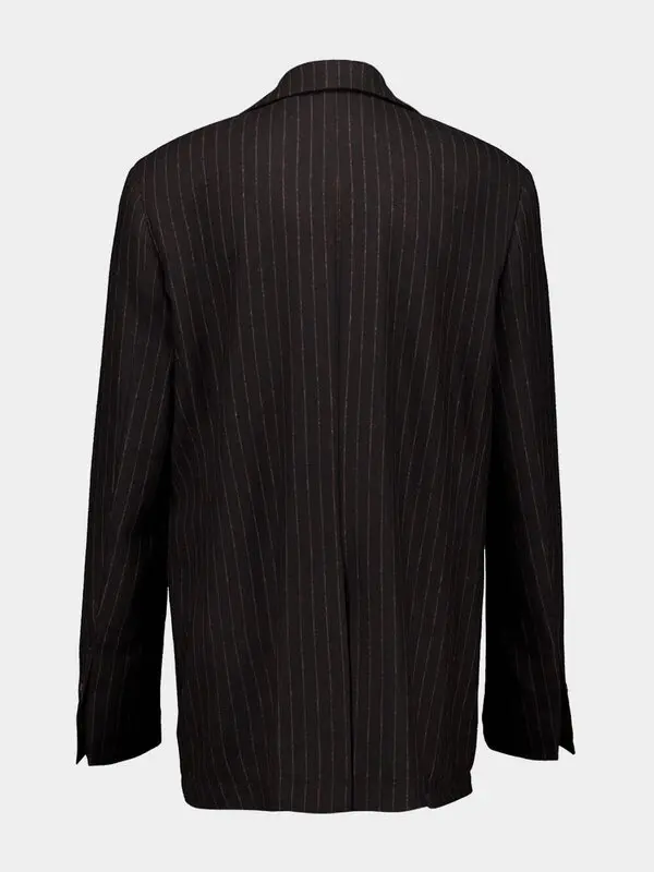 PAULA Tansy Coffee Bean Striped Blazer