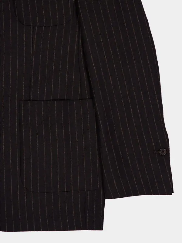 PAULA Tansy Coffee Bean Striped Blazer
