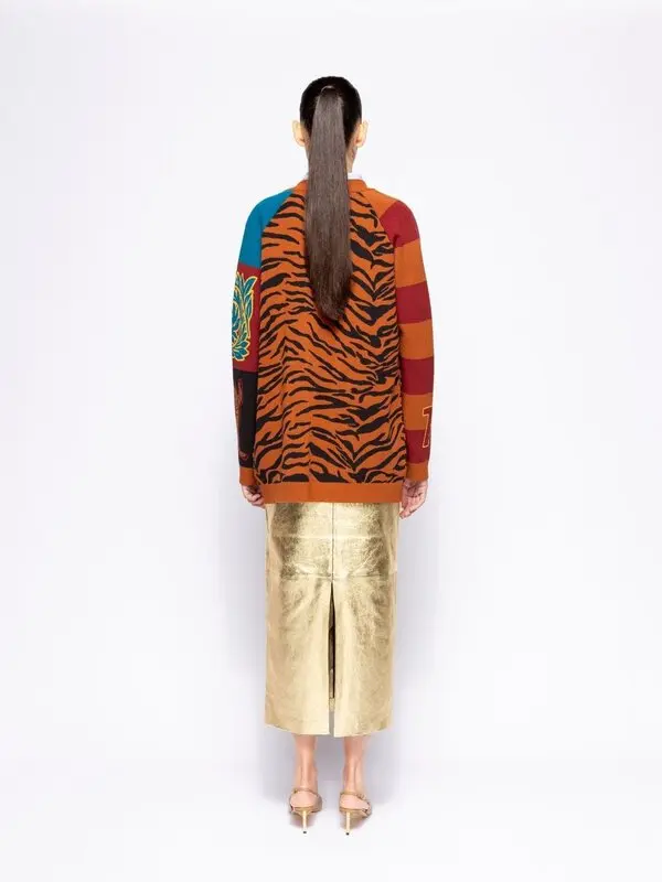 PAULA Lily Caramel Café Jacquard Oversized Jacket