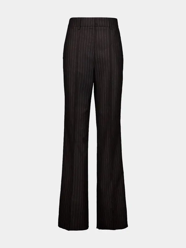 PAULA Torenia Coffee Bean Striped Pants With Side Detail