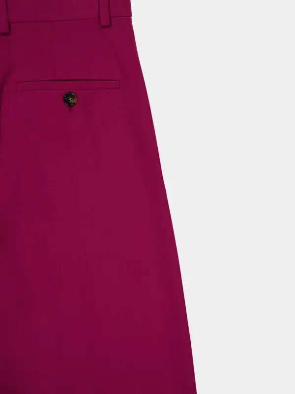 Stella McCartney Jazzberry Loose Flannel Wool Trousers