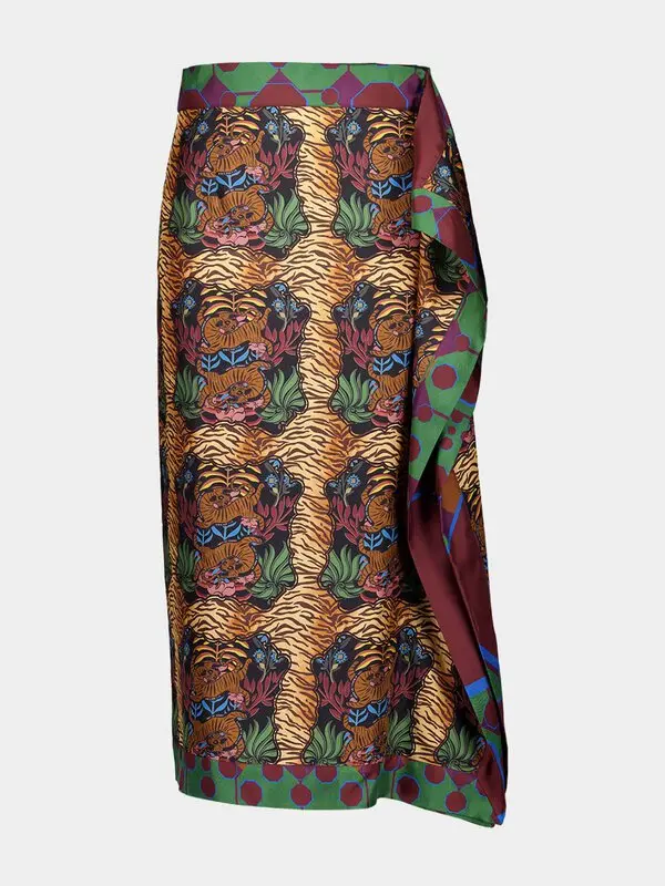 PAULA Wisteria Dreamframe Print Wrap Skirt