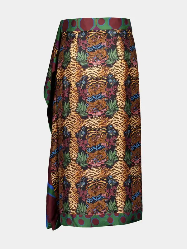 PAULA Wisteria Dreamframe Print Wrap Skirt