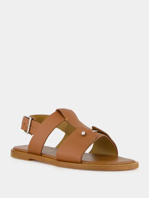 CHRISTIAN LOUBOUTIN Chambeliss Cuoio Leather Sandals - Brown