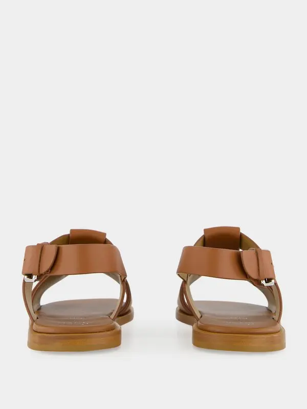 CHRISTIAN LOUBOUTIN Chambeliss Cuoio Leather Sandals - Brown