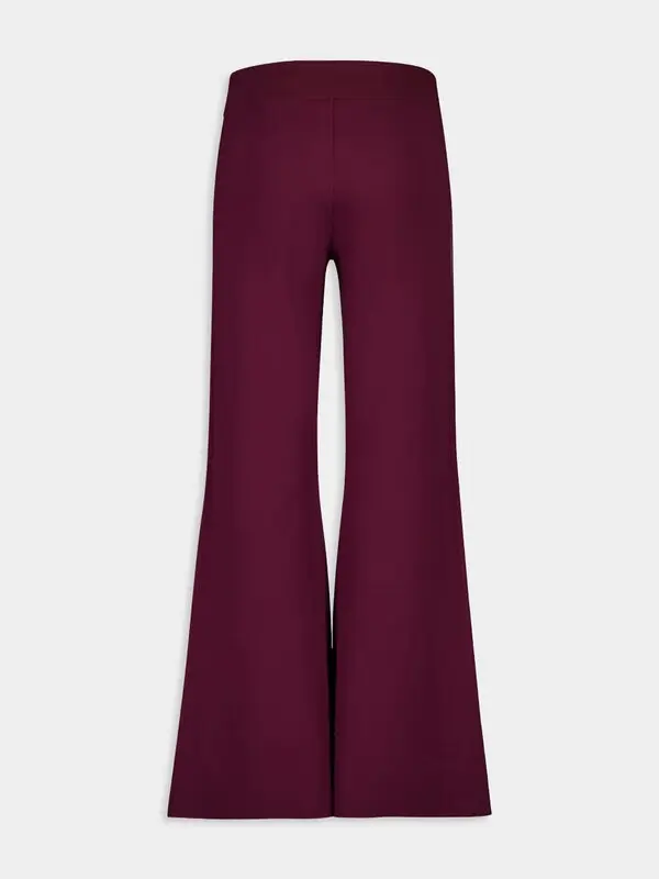 Stella McCartney Knit Flared Trousers - Burgundy