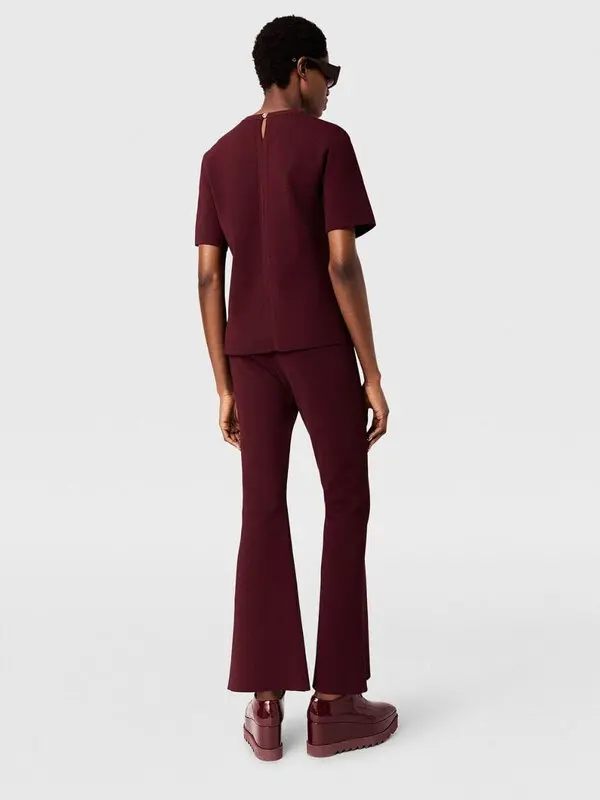 Stella McCartney Knit Flared Trousers - Burgundy