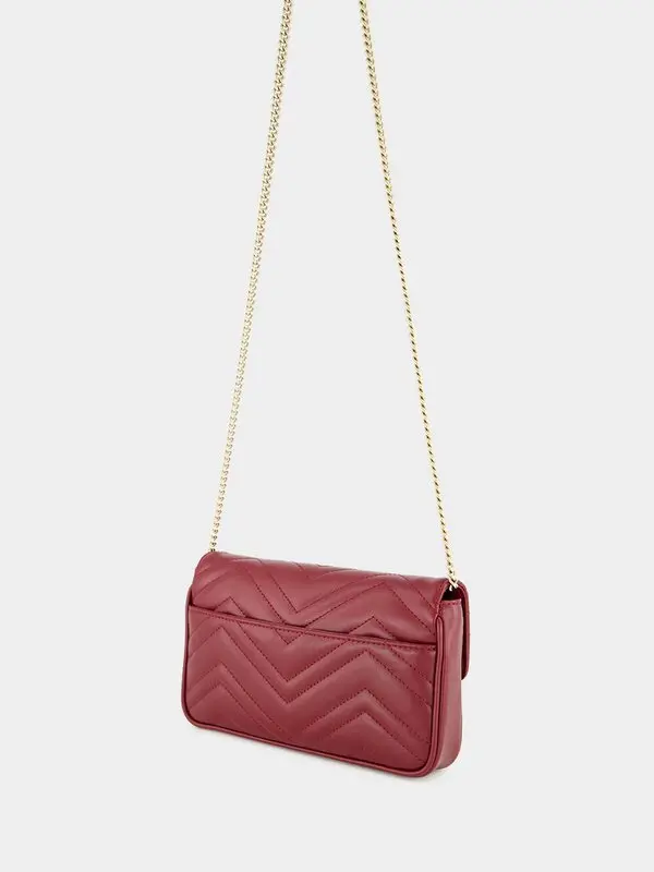 Gucci Gg Marmont Small Shoulder Bag - Burgundy