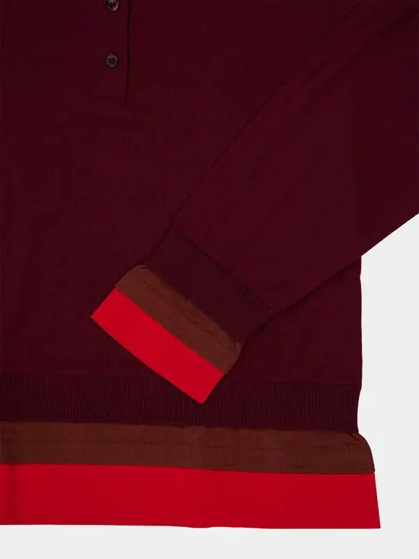 Stella McCartney Wool Polo Top - Burgundy