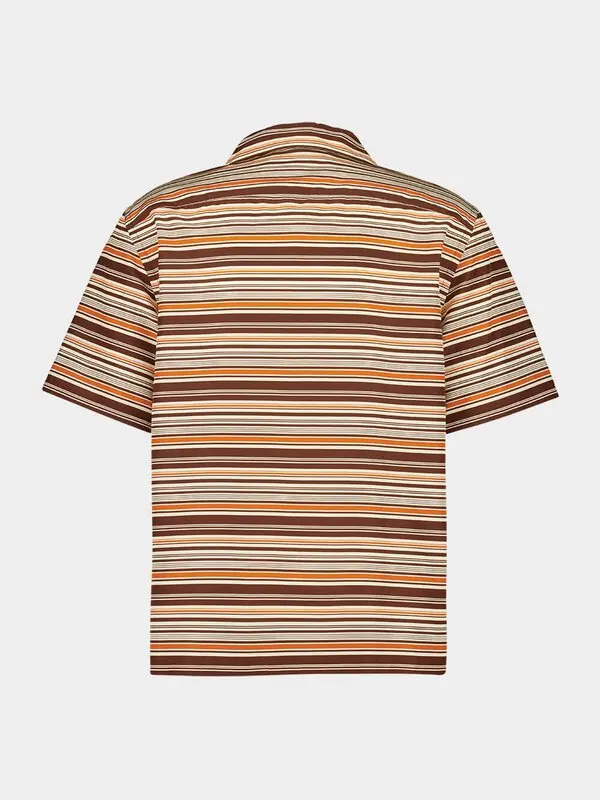 Prada Sienna Striped Cotton Bowling Shirt